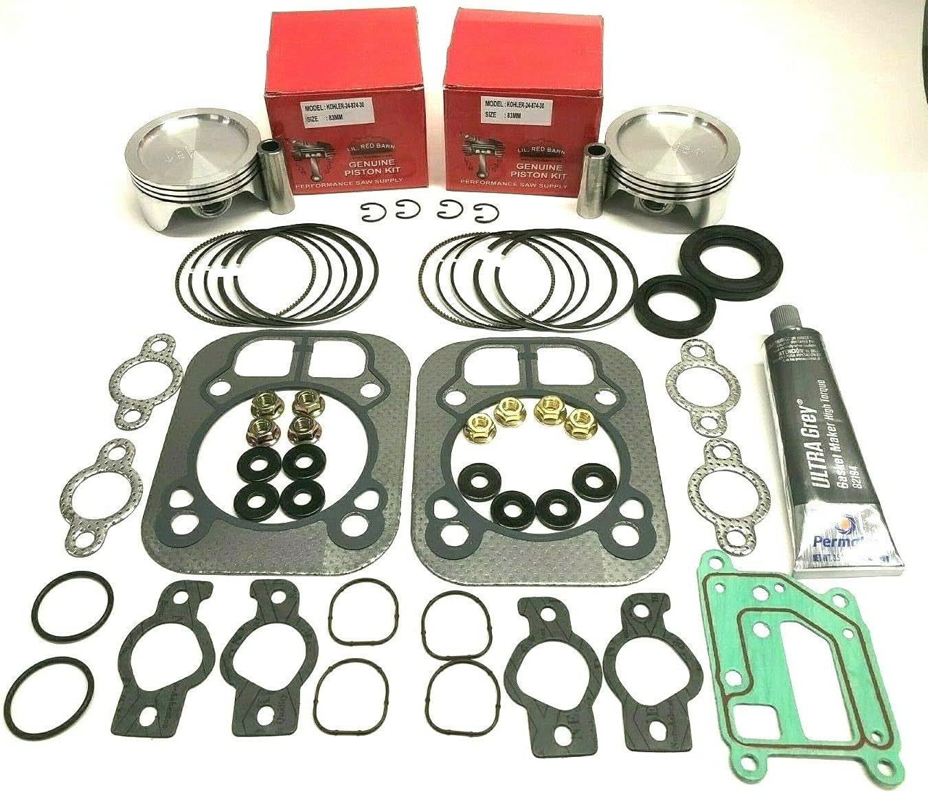 Amazon.com: Engine Rebuild Kit Compatible with Opposed Twin Cylinder ...
