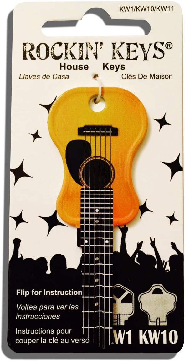 Amazon.com: Rockin' Keys Acoustic Guitar Shaped Kwikset KW1 KW10 ...