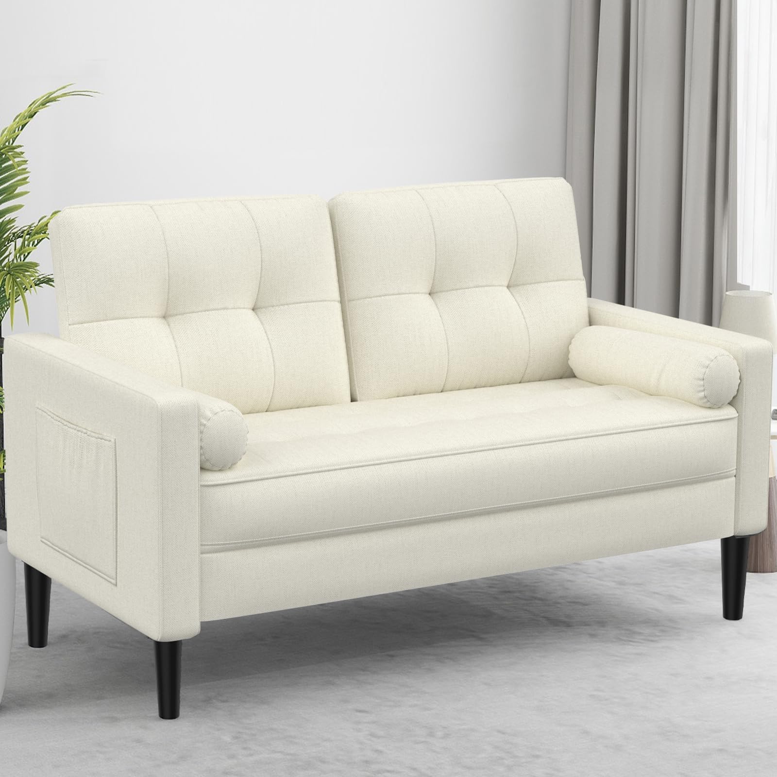 Panana 2 Seater Corner Sofa in Faux Leather Modern Sofa Settee Couch ...
