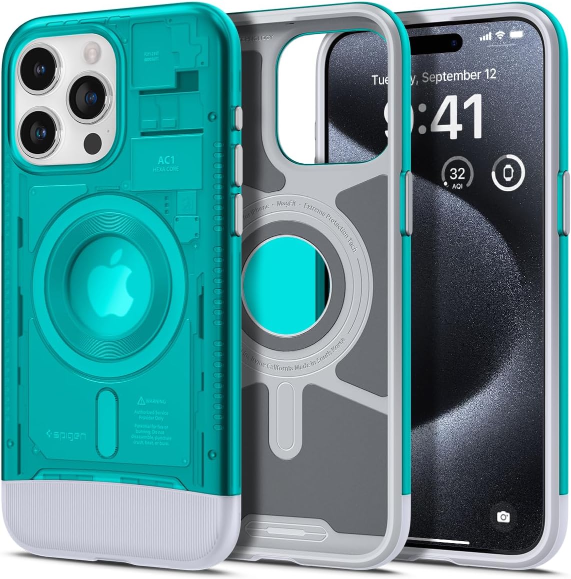 Amazon.com: Spigen Mag Armor MagFit Designed for iPhone 15 Pro Case ...