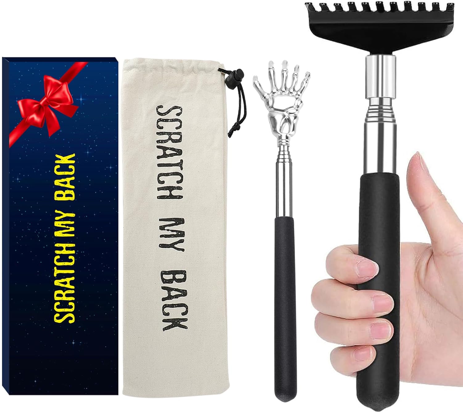 Amazon.com: Oversized Back Scratcher Gift Set, 2 Pack, Upgraded Metal ...