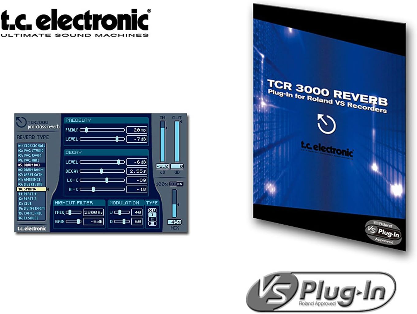 Amazon.com: Roland TC Electronic TCR 3000 and TC Pro Class Reverb 3000 ...