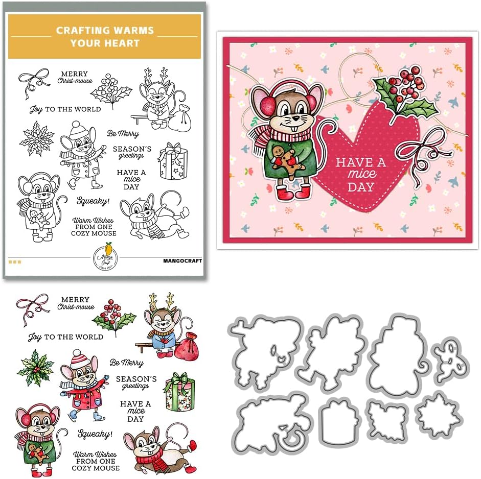 Amazon.com: Christmas Clear Stamp Set Reusable Clear Silicone Stamps ...
