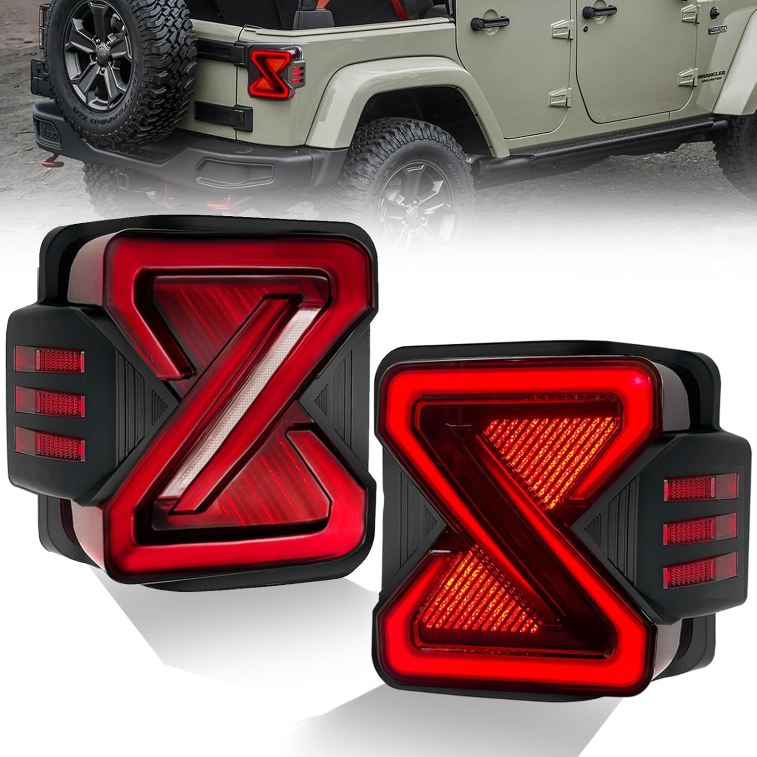 Amazon.com: Shocklight LED Tail Lights Assembly For 2007-2018 Jeep ...