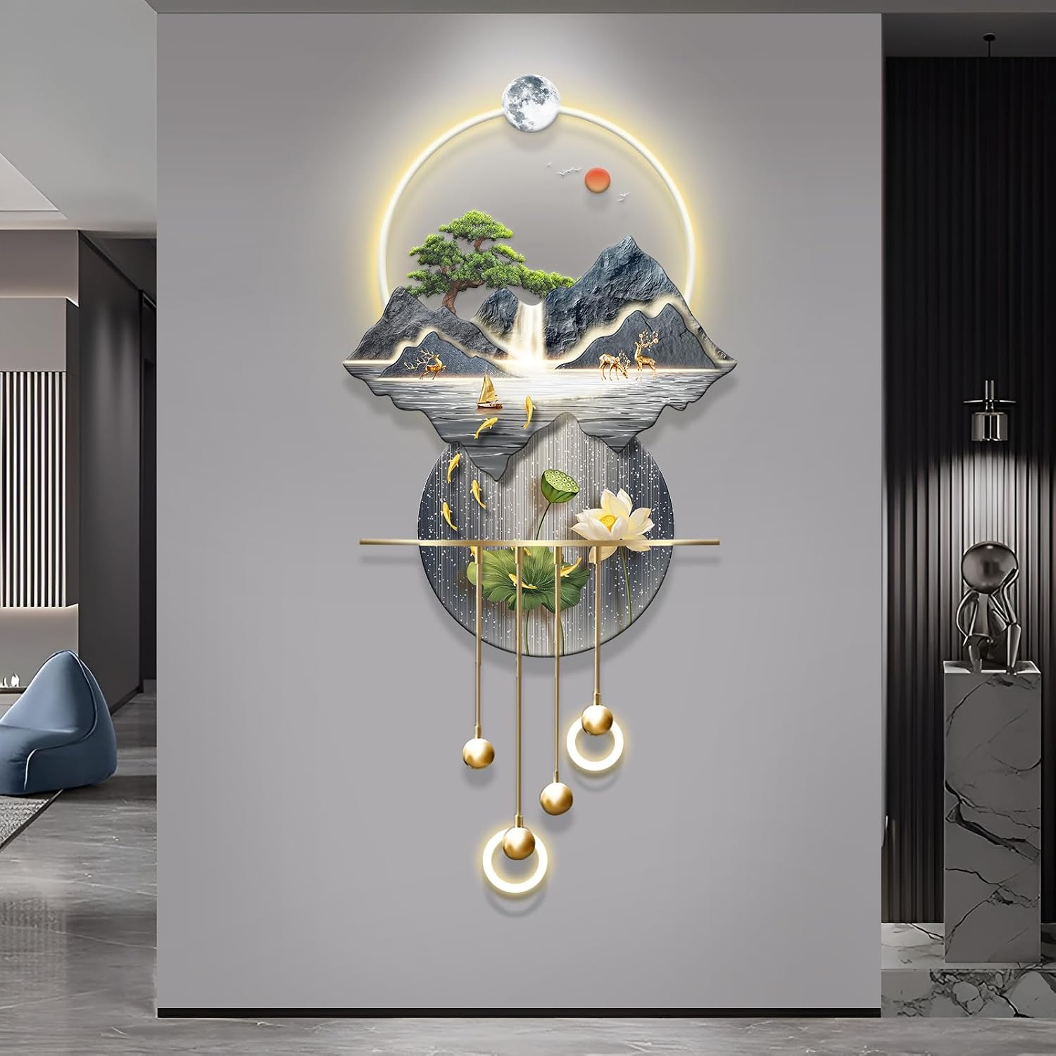 Amazon.com: XQDYSG LED Light Decor Wall Art, 3D Art Wall Decor with ...