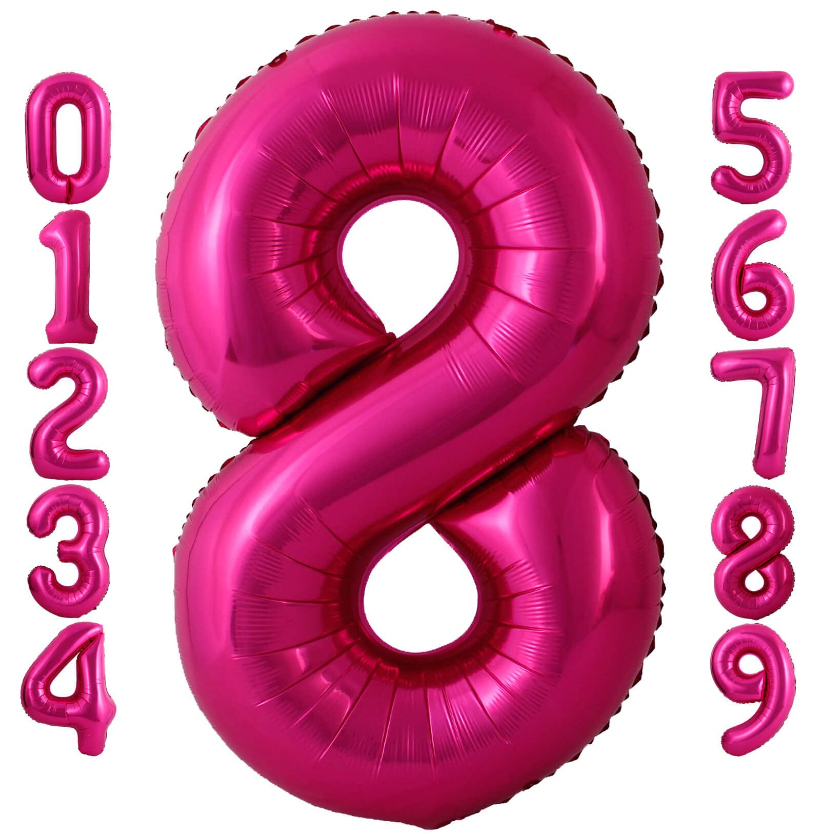 Amazon.com: 40 Inch Hot Pink Number 8 Balloon Large Size Jumbo Digit ...
