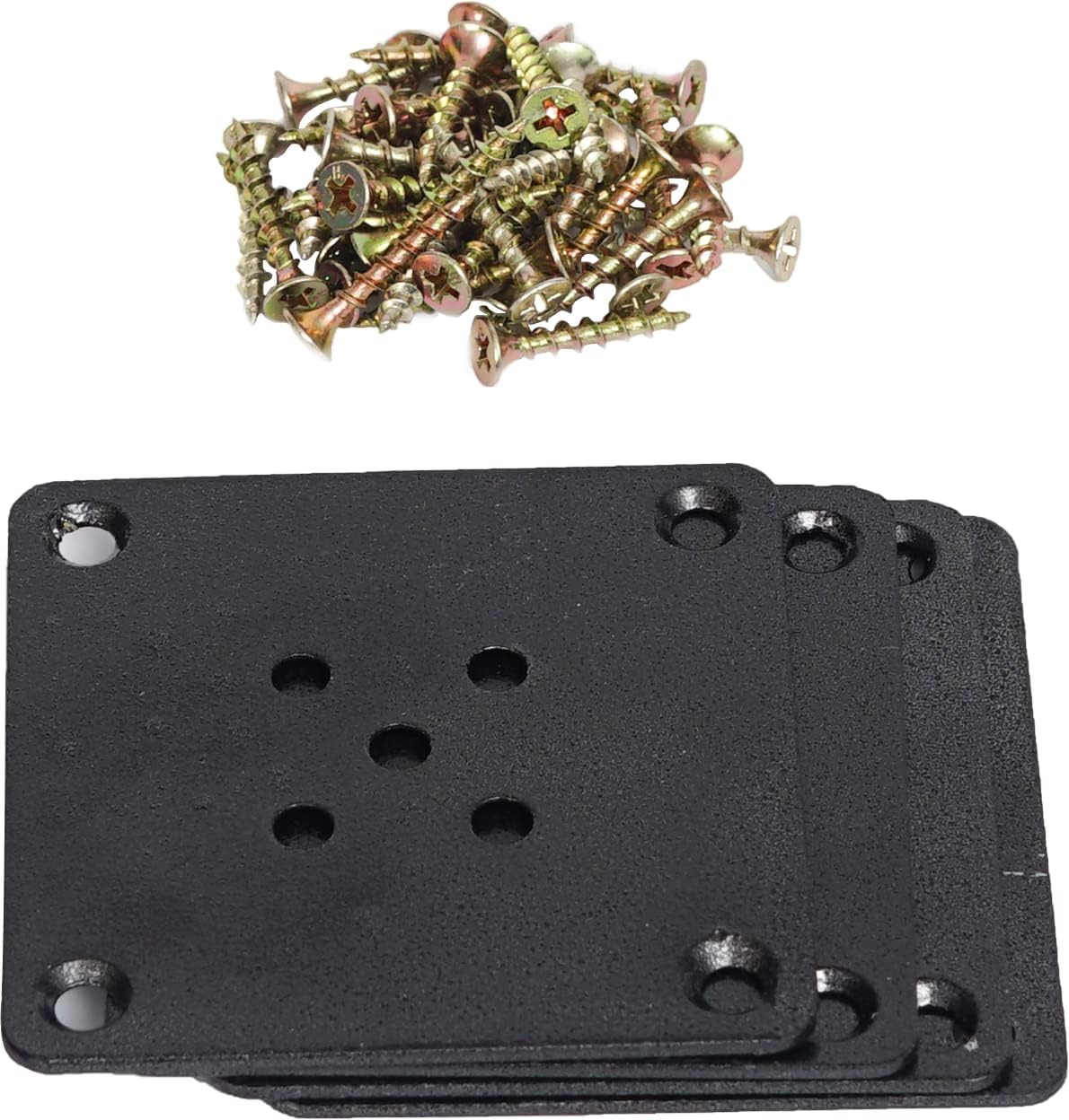 Amazon.com: MORROWIND Furniture Leg Mounting Plates, Set of 4 Black ...