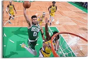 Amazon.com: OKSEAS Jayson Tatum Poster Dunk Basketball Athlete Star ...