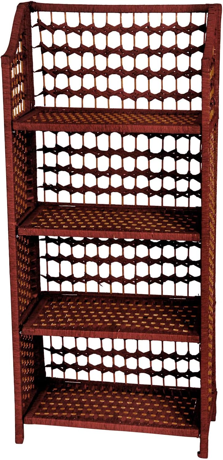 Amazon.com: Household Essentials Woven Accent Shelf Cream and White ...