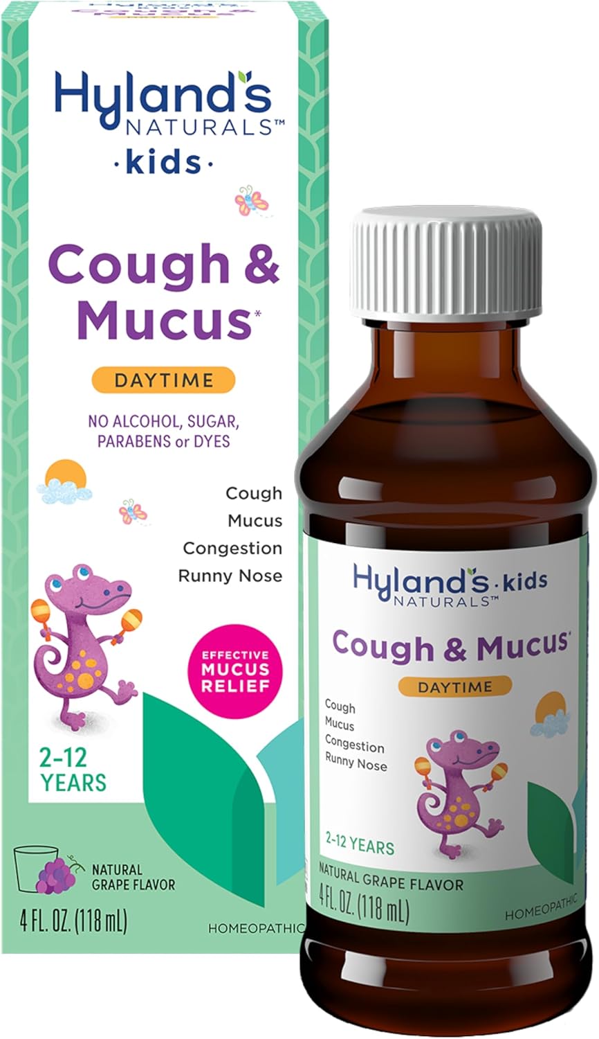 Amazon.com: Hyland's Kids Daytime Cough Syrup and Mucus Relief, Kids ...