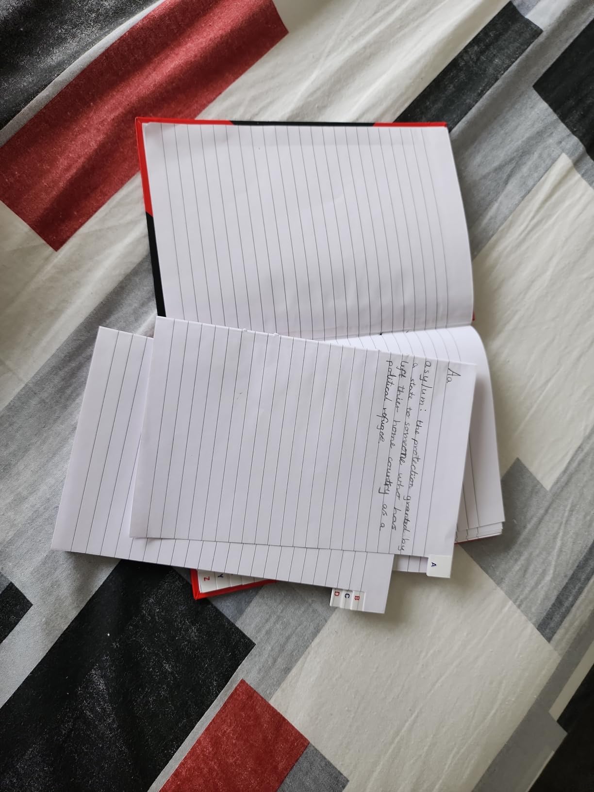 Premier Stationery A5 Indexed A-Z Casebound Ruled Hard Cover Notebook ...