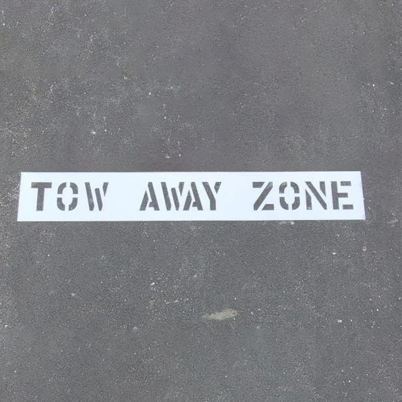 Buy Tow Away Zone Stencil with 6" Letters for Painting Curbs Six Inch ...