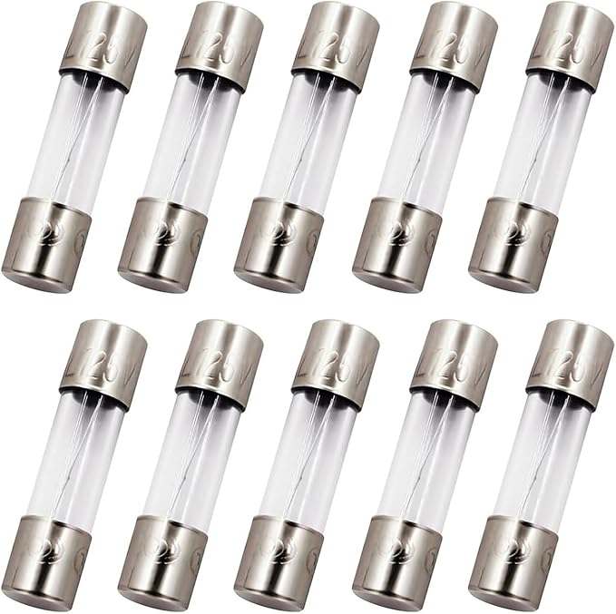 SIXQJZML 10 Pack F1AL Fast-Blow Fuse 1A 1amp 125V Glass Fuses 0.2 x 0. ...