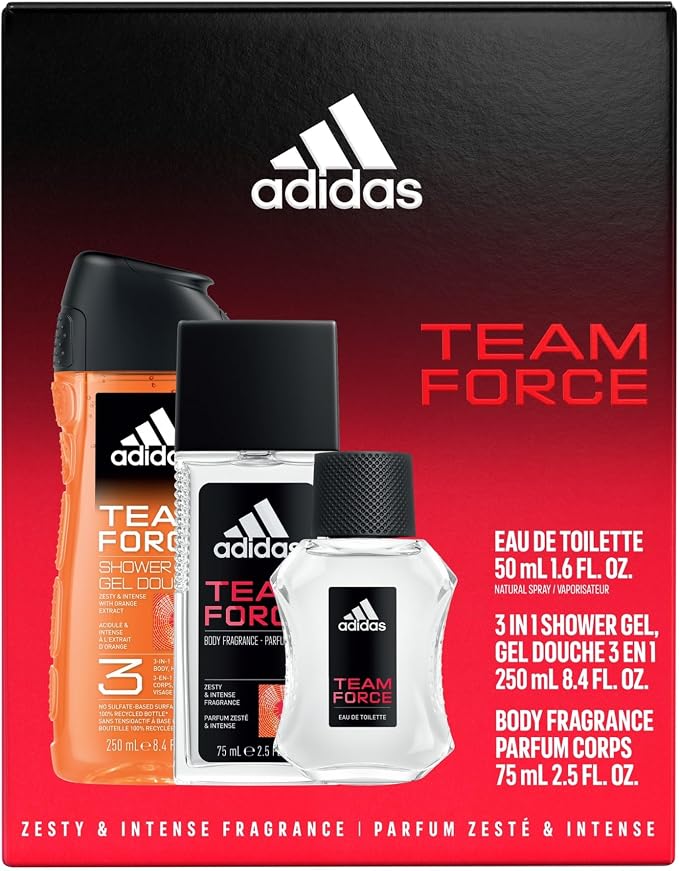 Adidas - Team Force Gift Set (Eau de Toilette 50ml, Shower Gel 250ml ...