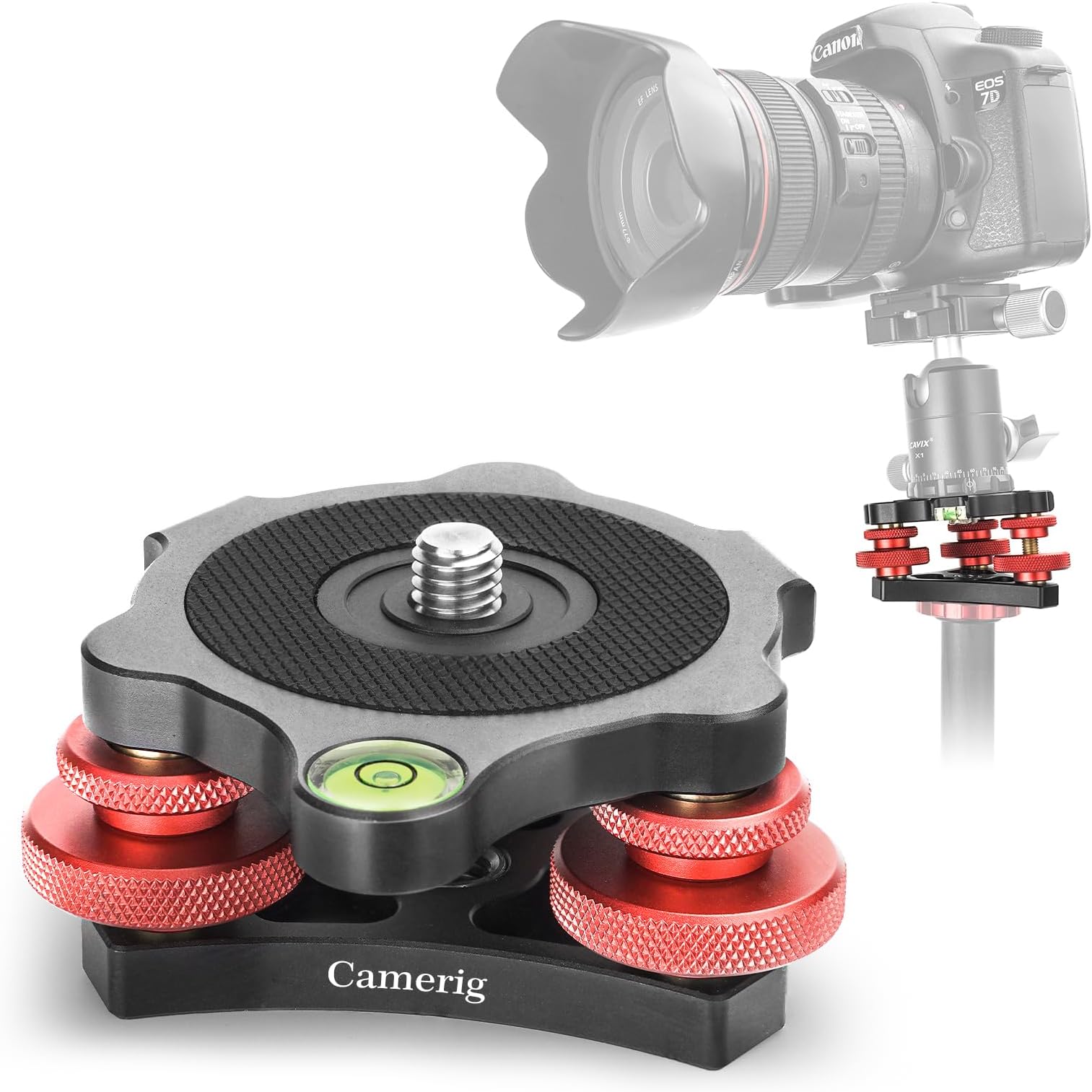 Amazon.com : Leveling Base Camera Tripod Head Leveler CNC Lever Stand ...