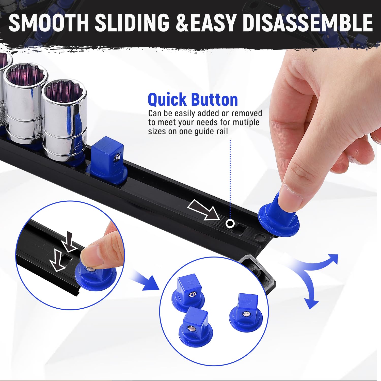 Snapklik.com : Reniteco Magnetic Socket Organizer, 1-Piece Heavty Duty ...