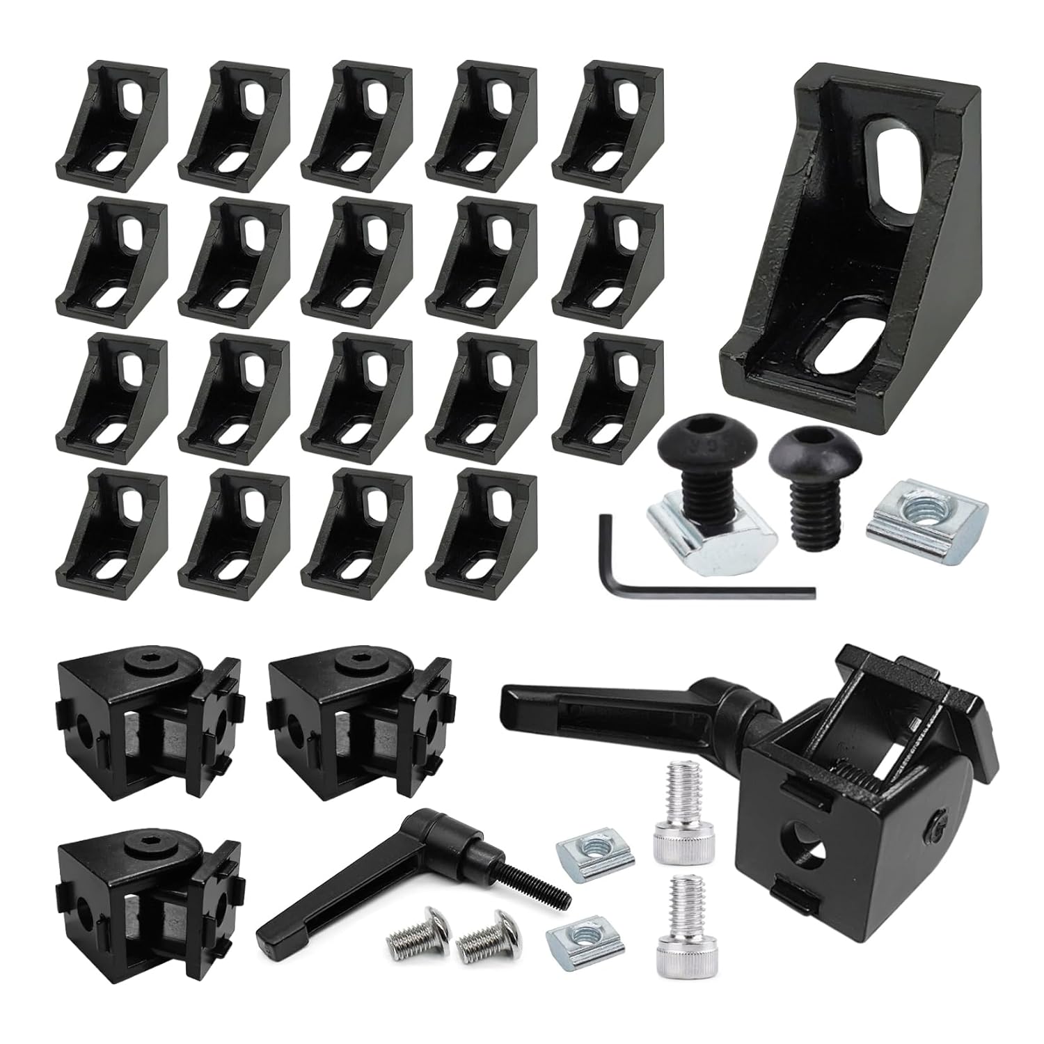 20Sets 20 Series Extrusion Connector 2020 Aluminum Extrusion Corner ...