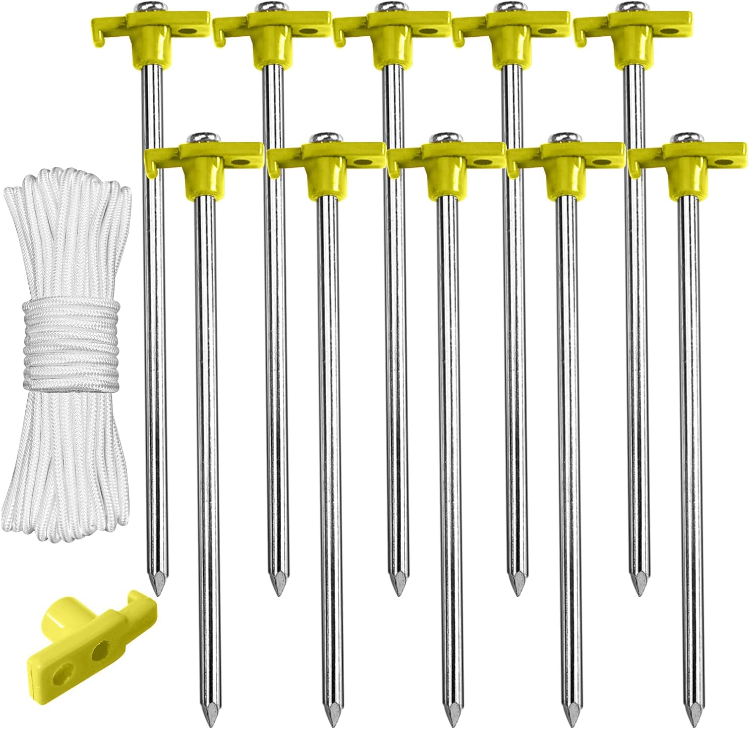 Amazon.com : Tent Stakes, Galvanized Steel Pop Up Tent Stakes Pegs with ...