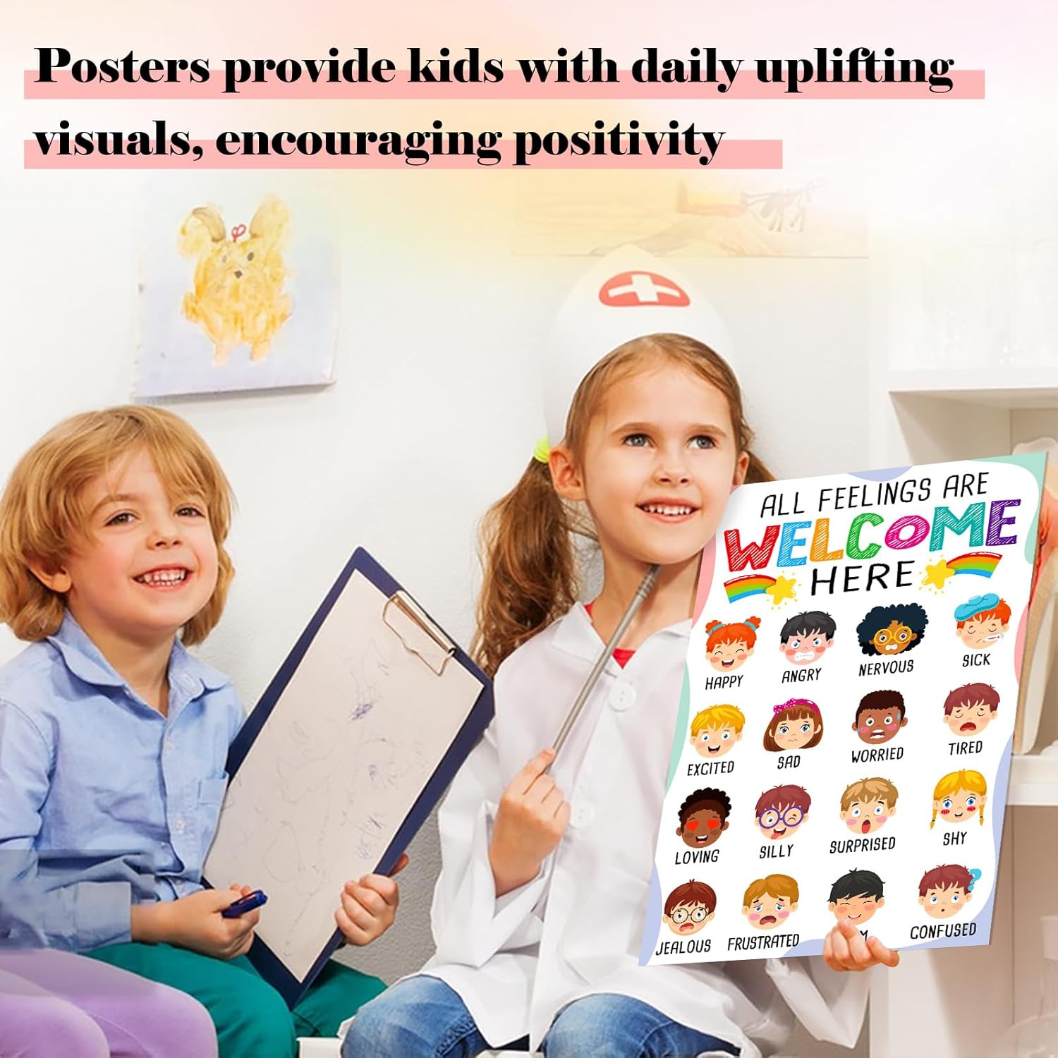 FLYAB Feelings Chart Poster for Kids - Emotions Barbados | Ubuy