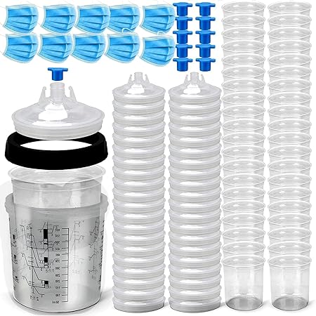 Amazon.com: Aflybltol Disposable Paint Sprayer Mixing Cup for ...