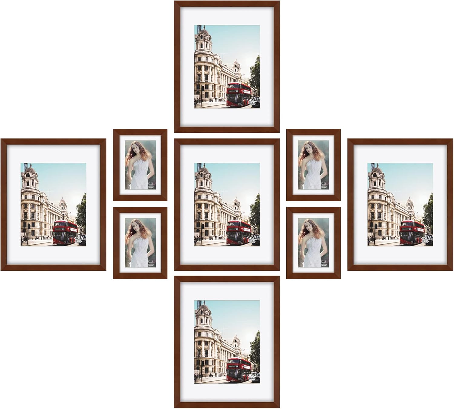 Amazon.com - RR ROUND RICH DESIGN Solid Wood Picture Frame Set High ...