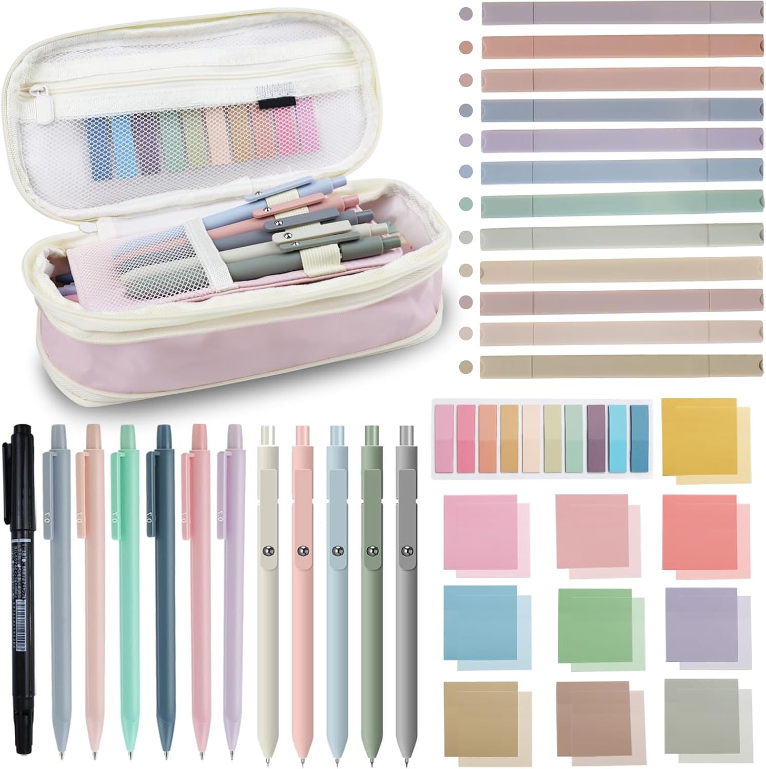 Amazon.com : 37Pcs Aesthetic Stationery Set Book Annotation Kit Pen ...