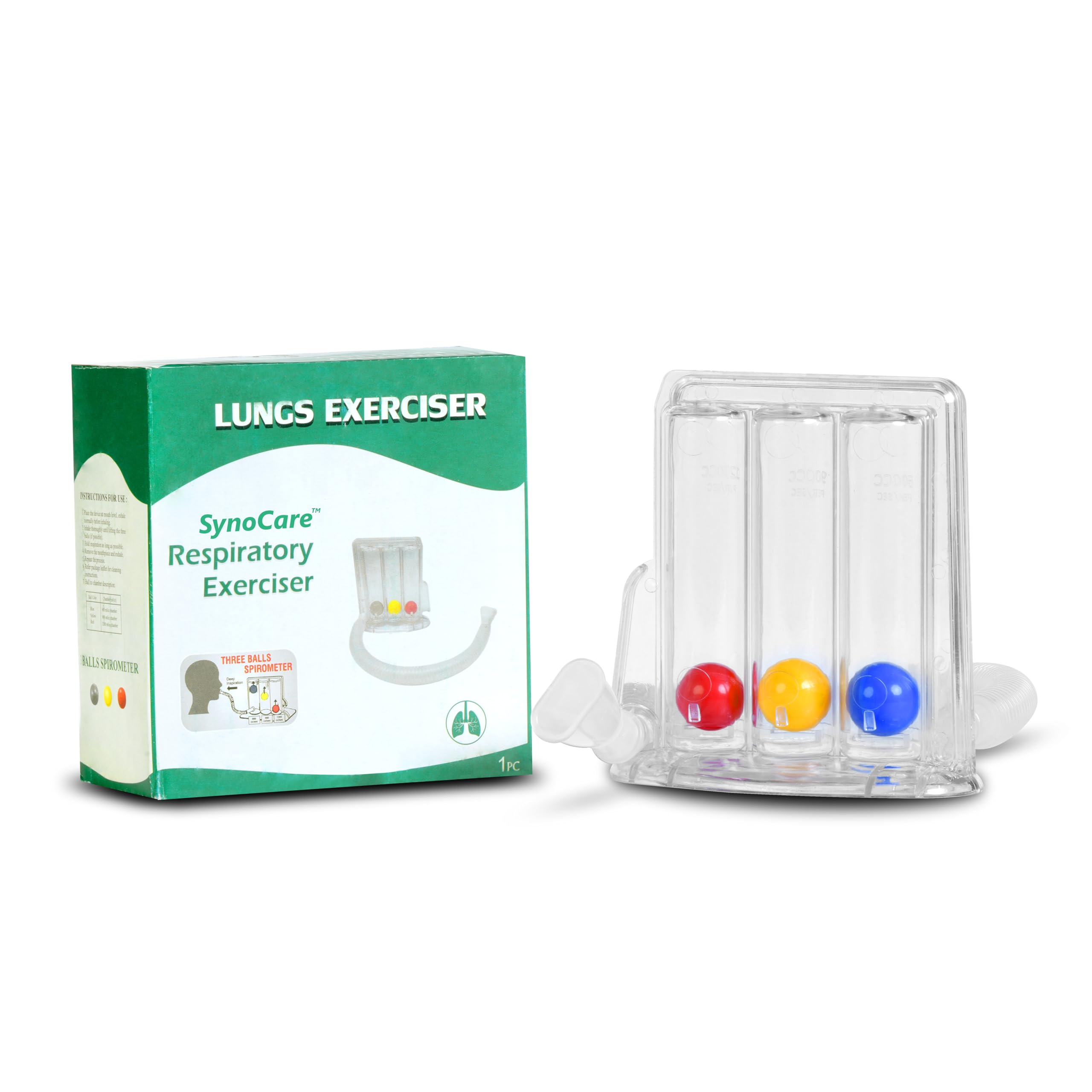 3 Ball Spirometer | Lung Exerciser | Respiratory Exerciser | Breathing ...
