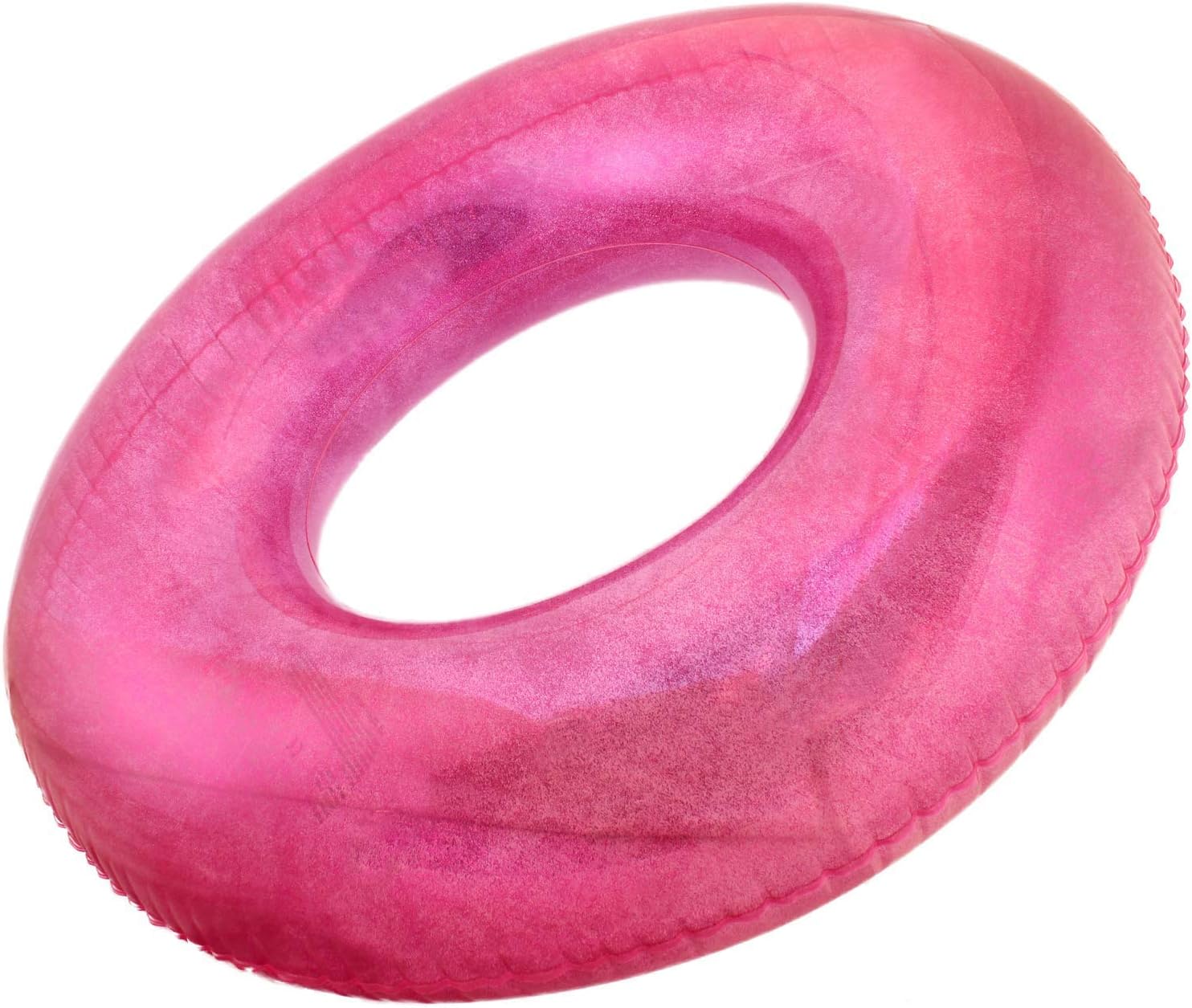 Amazon.com: Playtek Giant Pool Float Ring, Large Round Pink Glitter ...