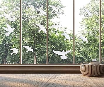 Amazon.com: Anti-Collision Window Bird Stickers Decals Glass Door ...