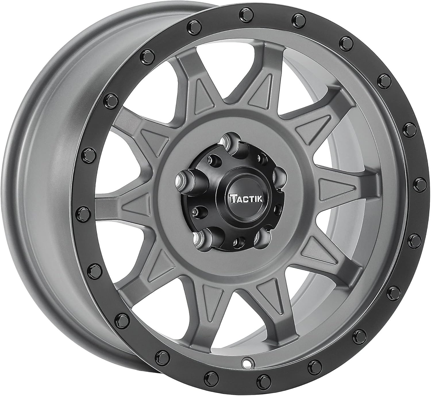 Amazon.com: TACTIK T-742 17 Inch Wheel, Matte Black and Gun Metal Gray ...