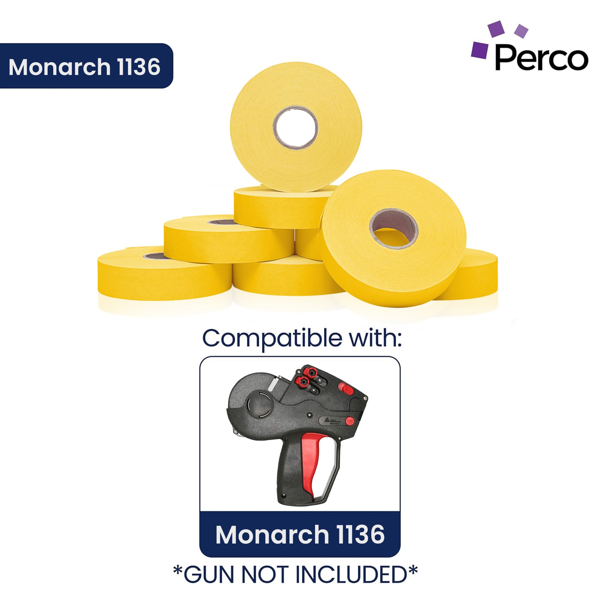 Snapklik.com : Perco Yellow Pricing Labels For Monarch 1136 Price Gun ...