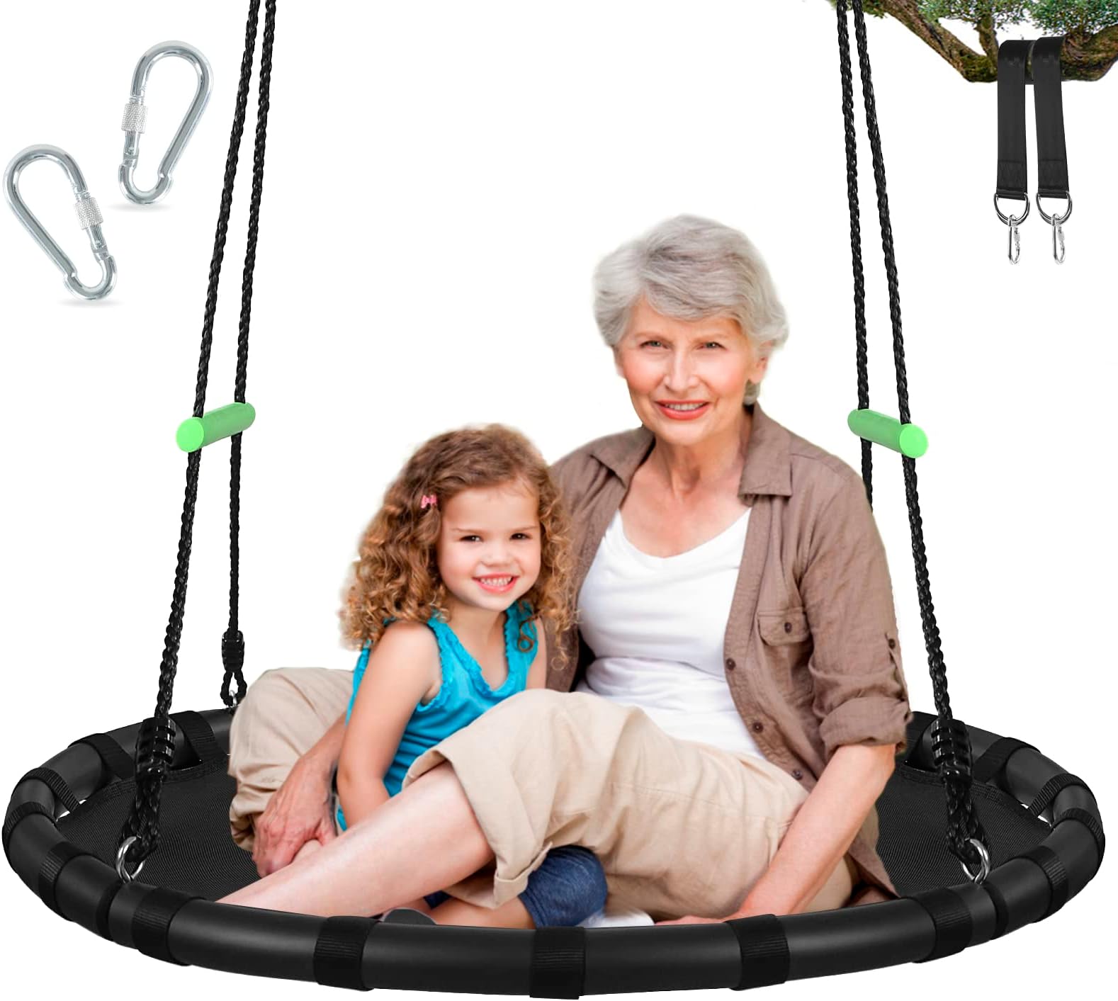 Amazon.com: Monkey Bungee Saucer Tree Swing - Outdoor Play, Quick and ...