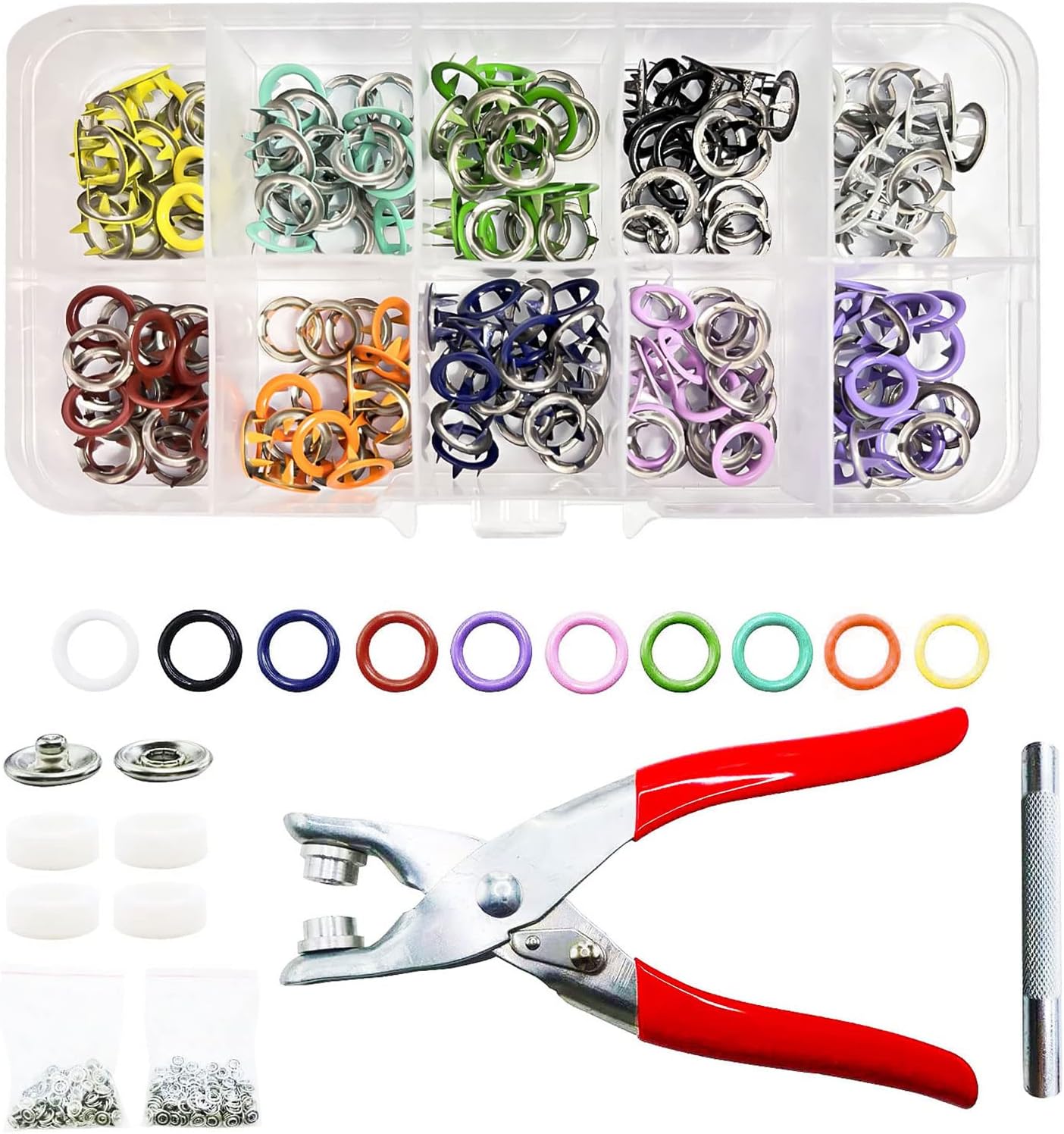 Amazon.com: Heavy Duty Snap Fastener Tool Adjustable Snap Setter Tool ...