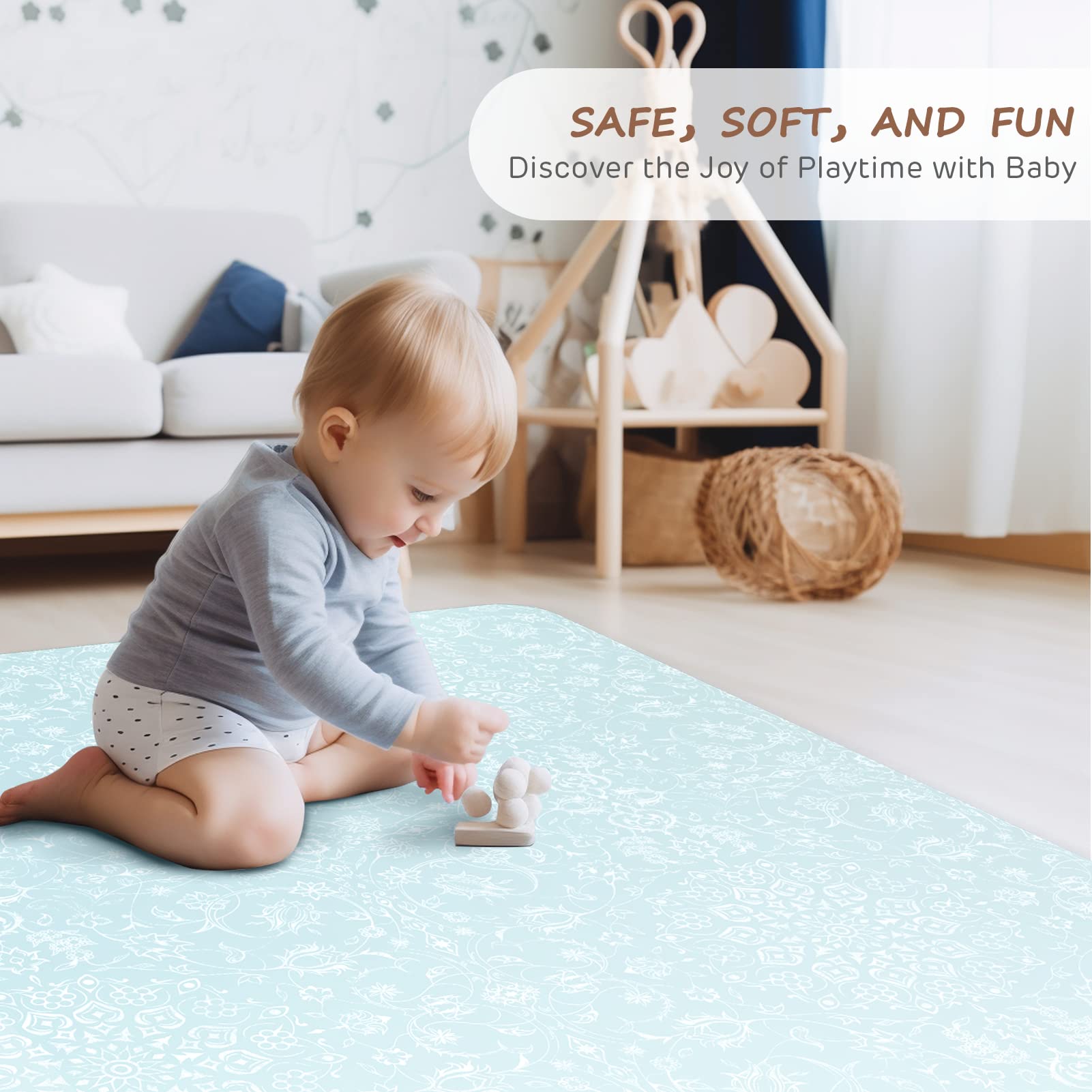 Snapklik.com : Extra Large Baby Play Mat - 4FT X 6FT Non-Toxic Foam ...