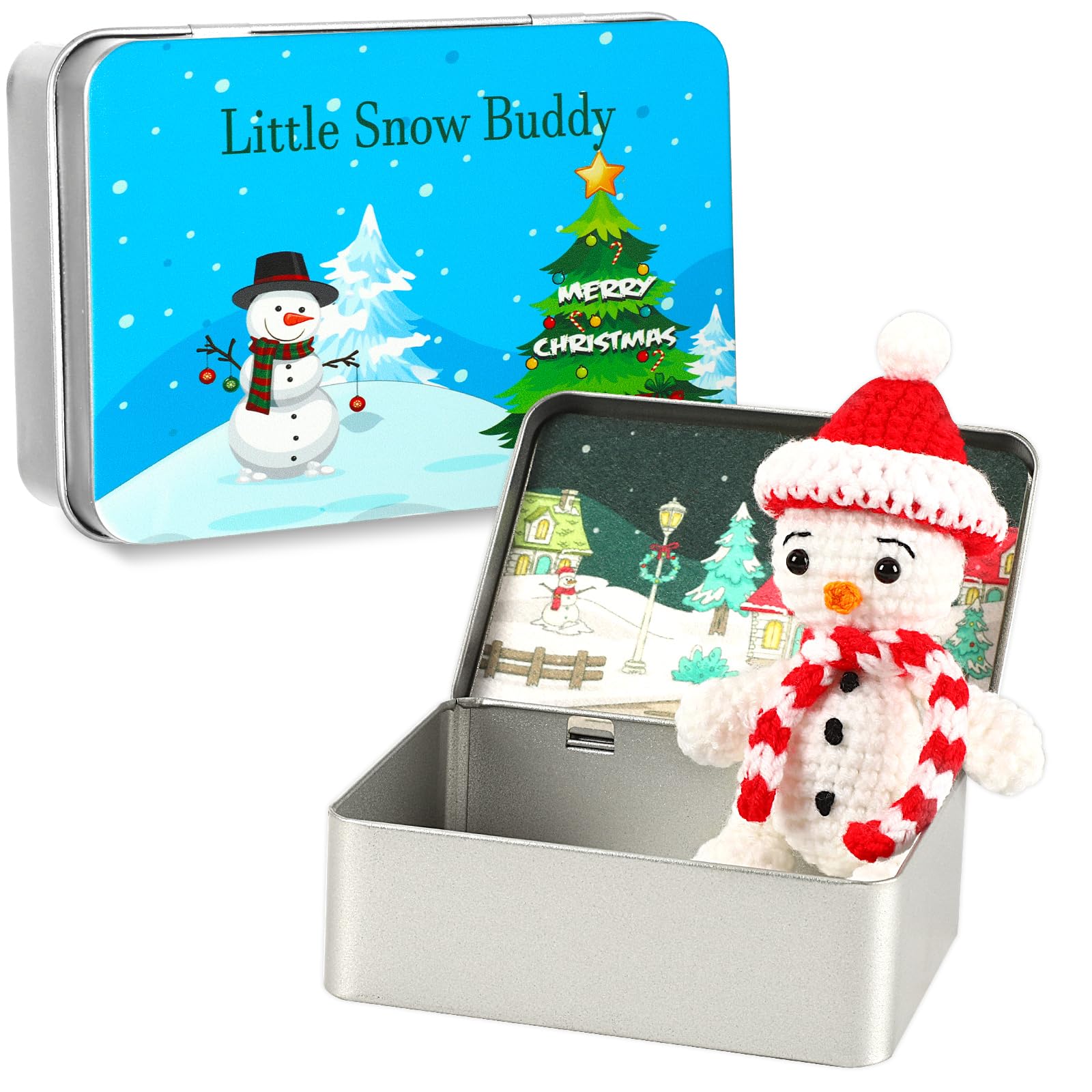 Snapklik.com : Little Snowman Buddy, Cute Snowman In Tin Box, Travel ...