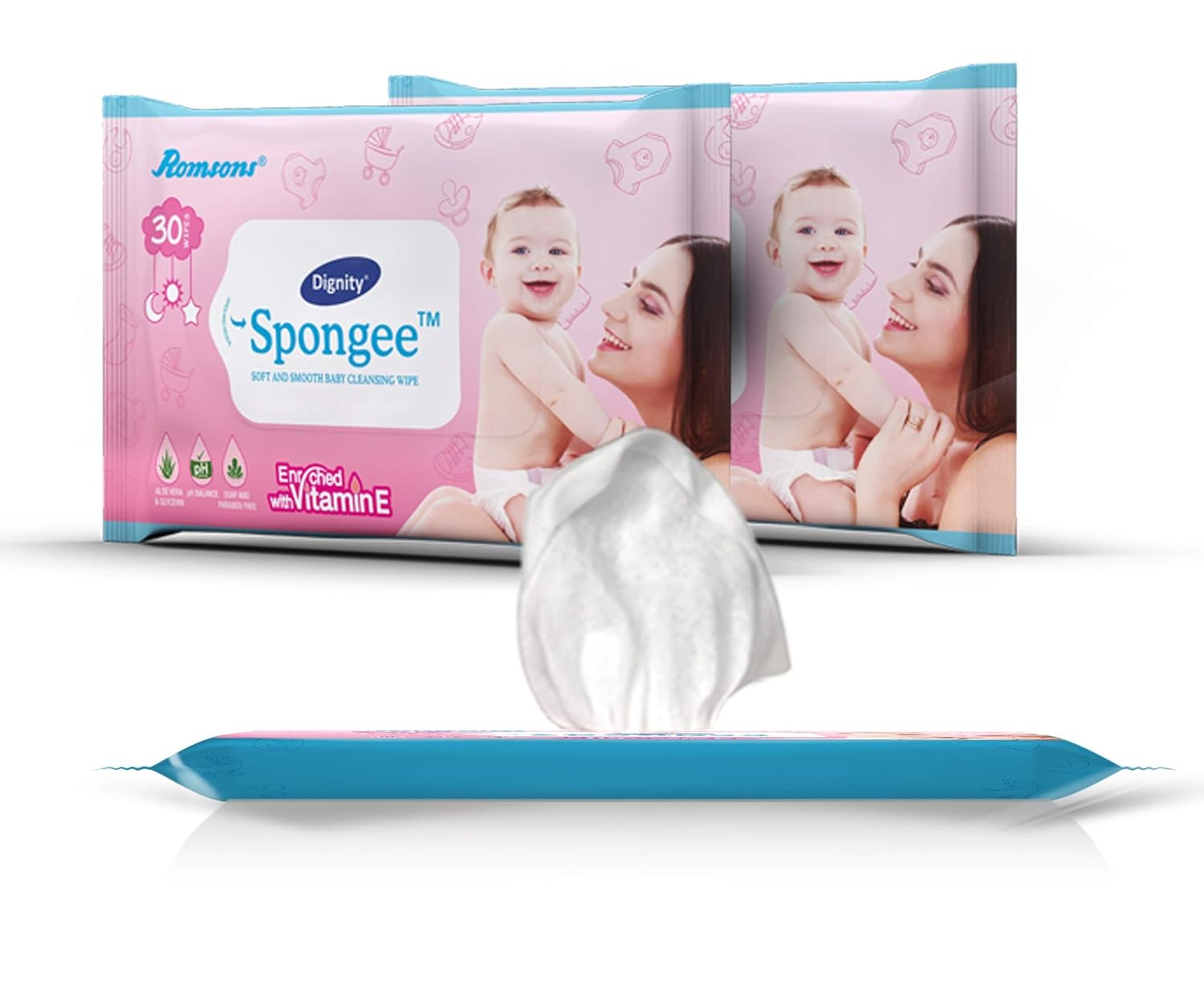 Buy DIGNITY Spongee Baby Wet Wipes (Clear, 150 x 200 mm, 30 Wipes/Pack ...