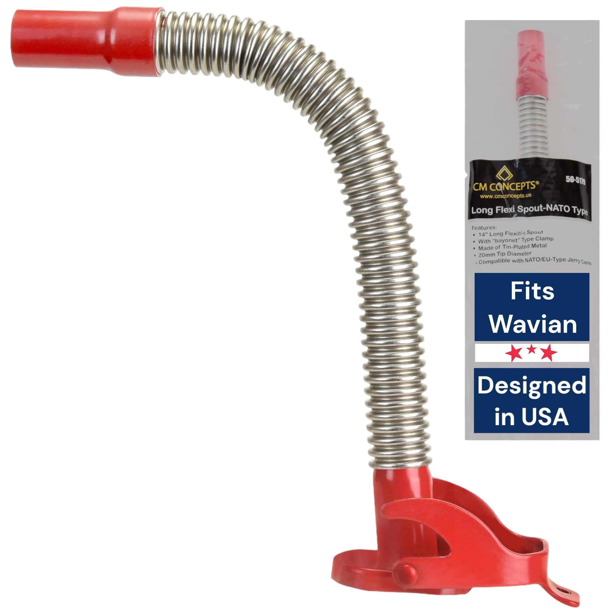 Amazon.com: CM Concepts Gas/Jerry Nato Can Spout, 14" Long & Flexible ...