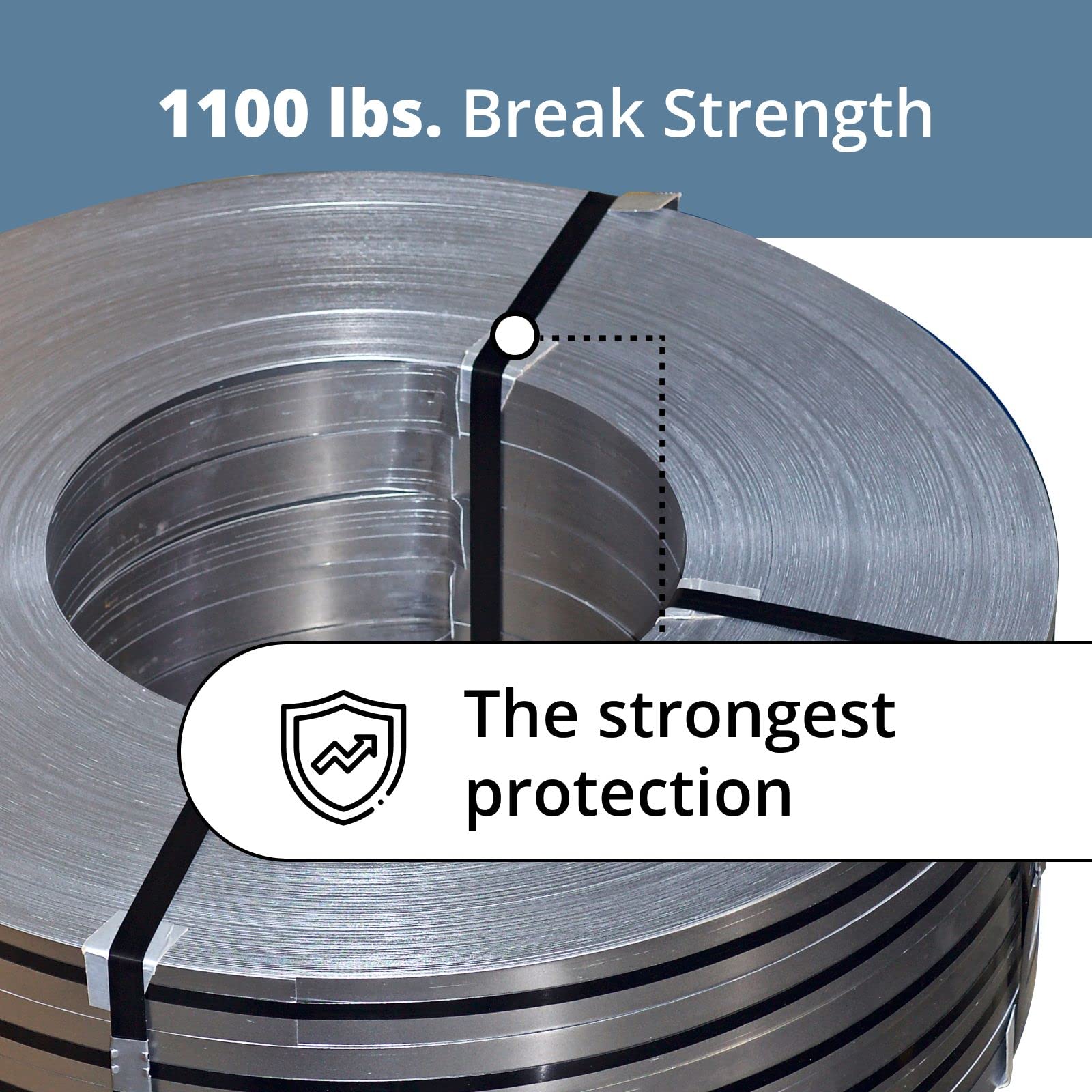 Snapklik.com : IDL Packaging 1/2" X .020" X 200 Steel Strapping Coil ...
