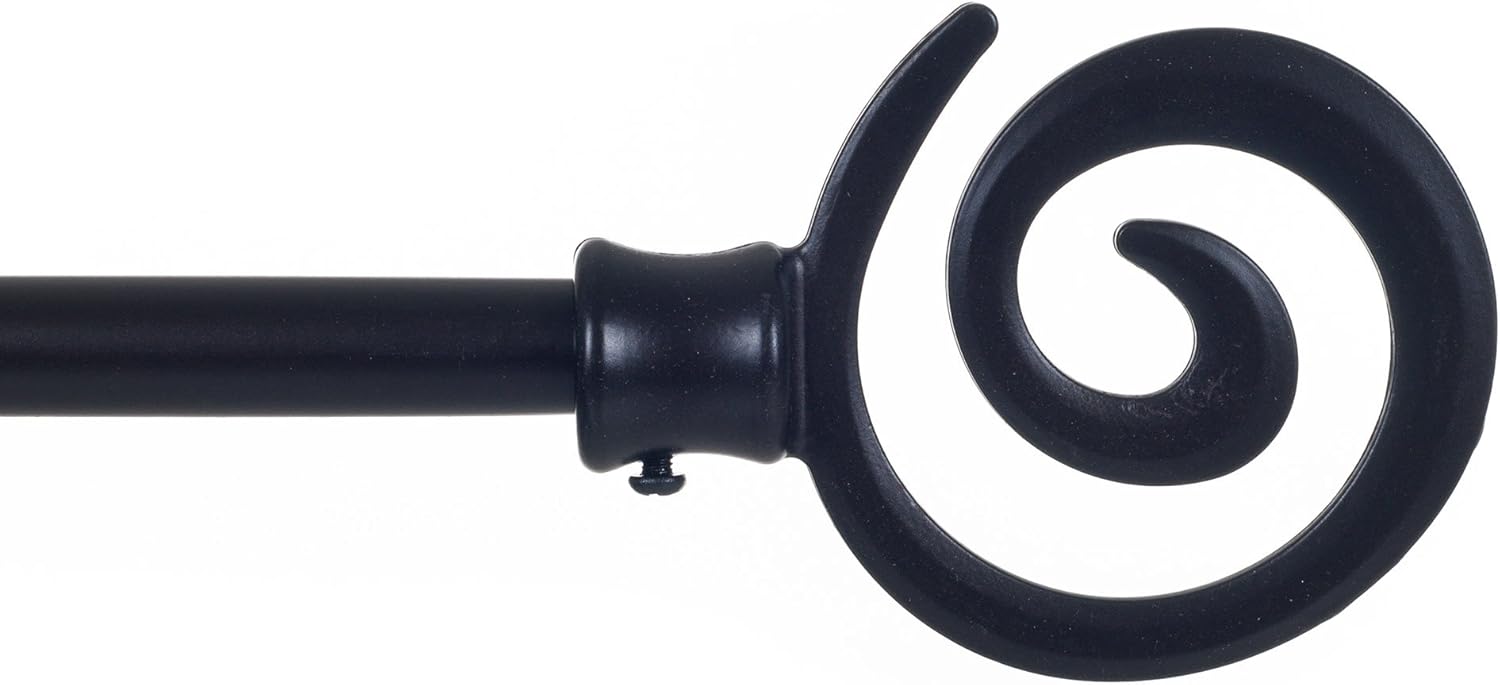 Amazon.com: Bedford Home Spiral Curtain Rod 62"-144", 3/4 inch - Rubbed ...