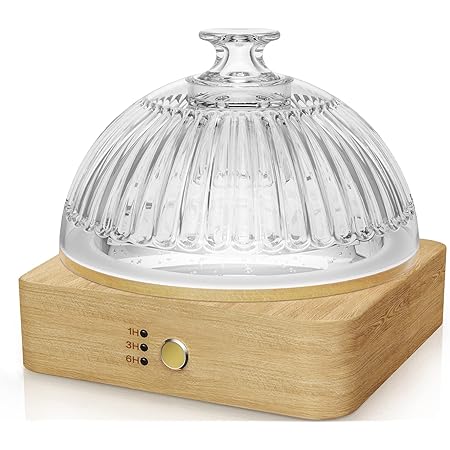 Amazon.com: Glass Essential Oil Diffuser with Wood Base& Glass ...
