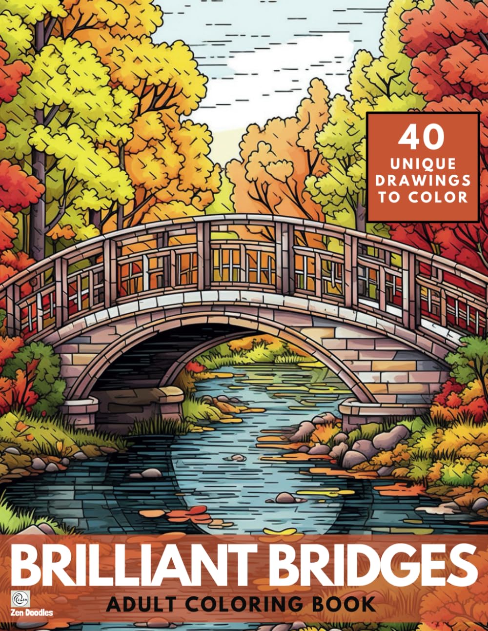 Amazon.com: Brilliant Bridges Coloring Book: An Amazing Set of 40 ...