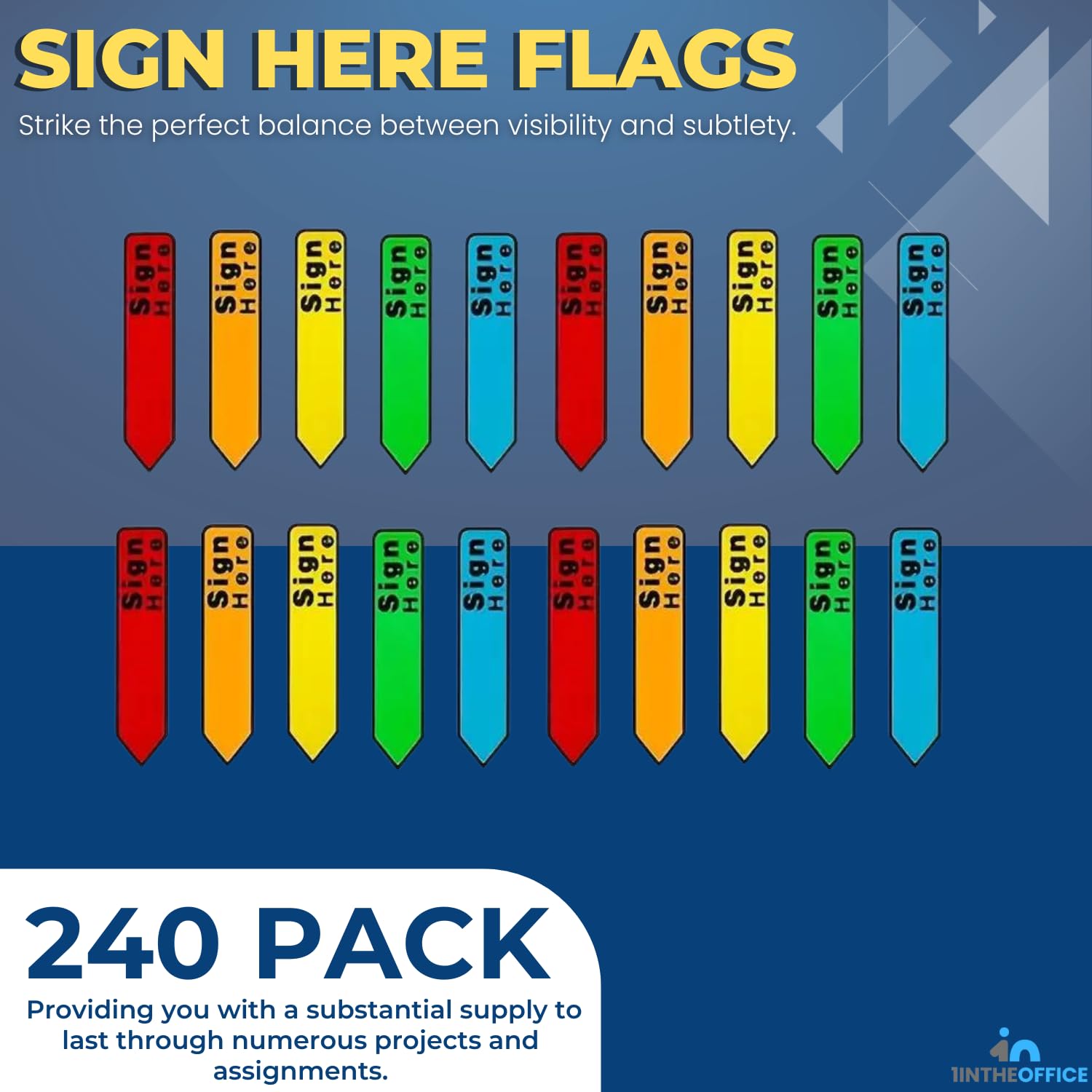 Snapklik.com : 1InTheOffice Sign Here Flags