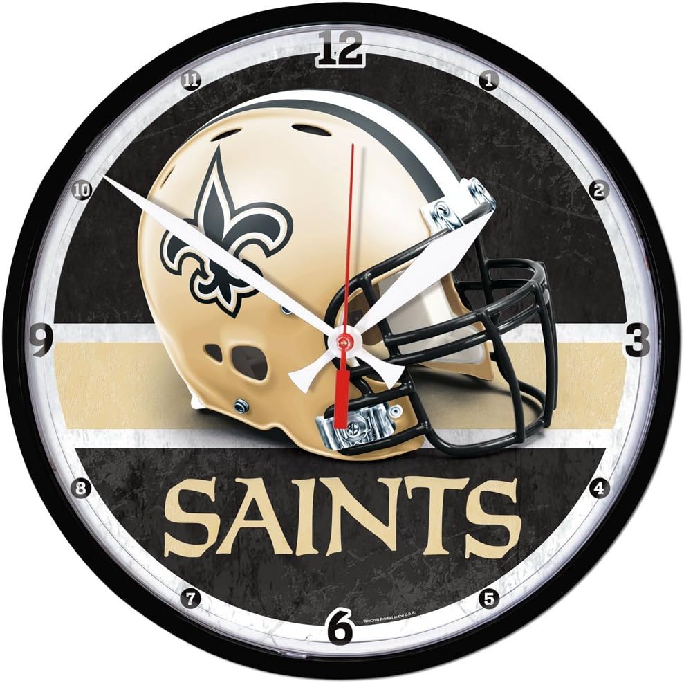 Amazon.com: Wincraft NFL 12.75" Wall Clock NFL Team: New Orleans Saints ...