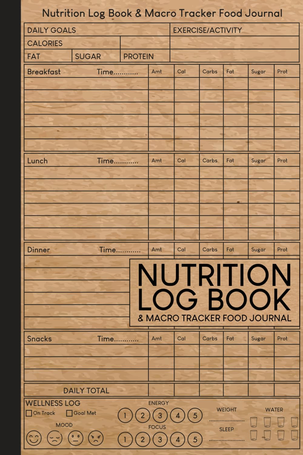 Nutrition Log Book & Macro Tracker Food Journal: Daily Food Intake Log ...