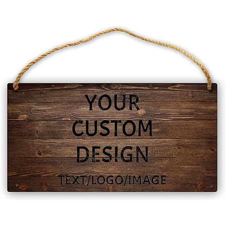 Amazon.com: Personalized Signs for Home, Custom Sign with Any Text, 3 ...