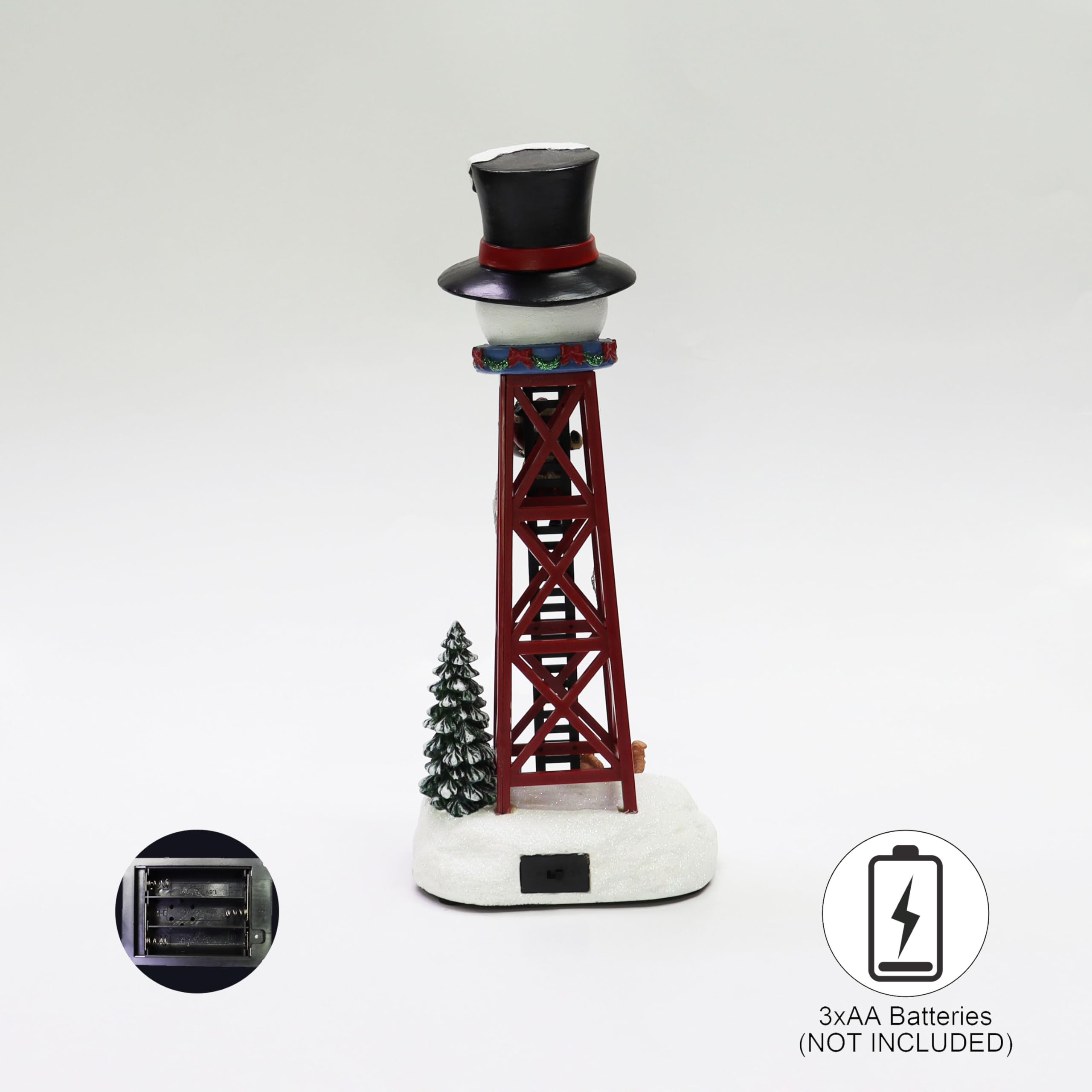 Christmas Village Water Moments In Time LED Tower - 12.2"H Battery ...