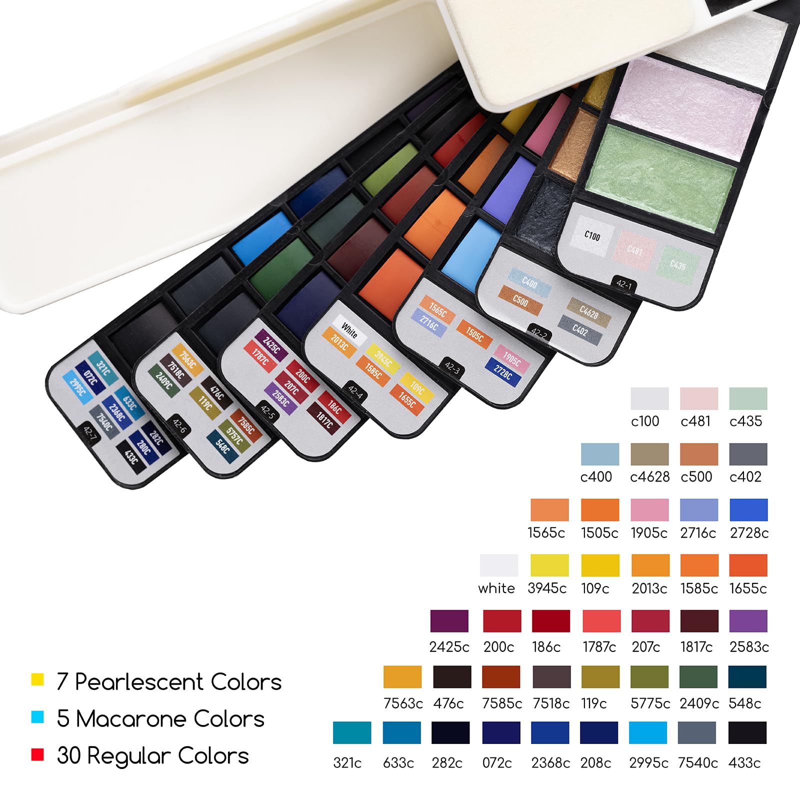 Snapklik.com : MEEDEN Travel Watercolor Paint Set: 42 Assorted Colors ...