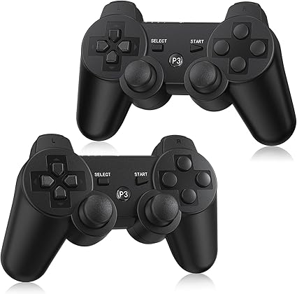 Amazon.com: PS3 Controller Wireless 2 Pack, with 2 Charging Cables ...