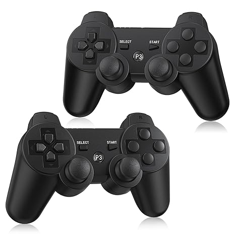 Amazon.com: Yinjie PS3 Controller Wireless 2 Pack, with 2 Charging ...