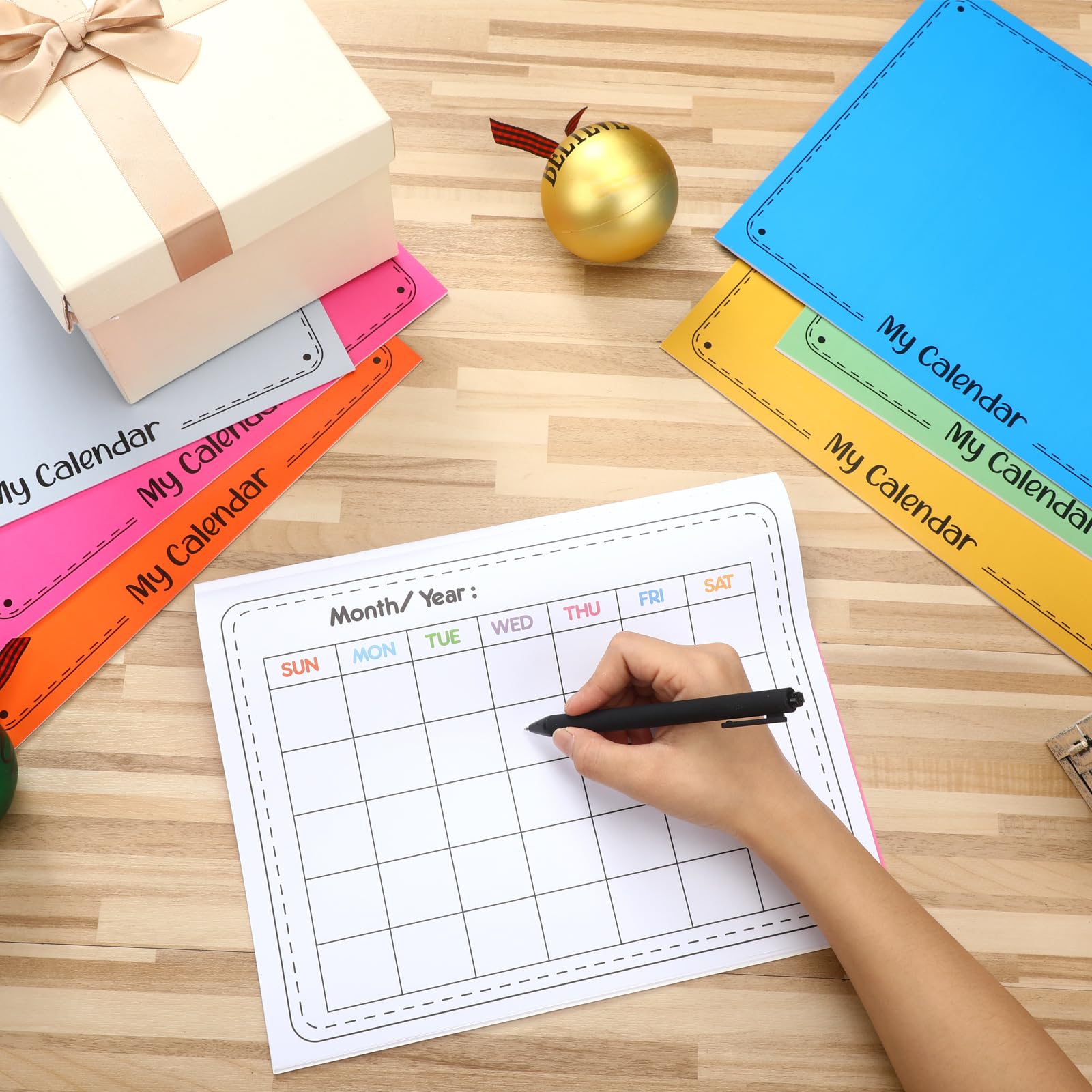 Engrowtic 36 Pcs Blank Calendar Books for Kids Make Your Own Calendar ...